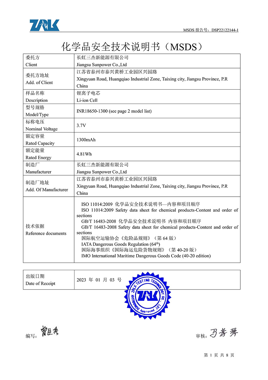 Competitiveness on Lithium-ion Battery Manufacturing - Sunpower New Energy